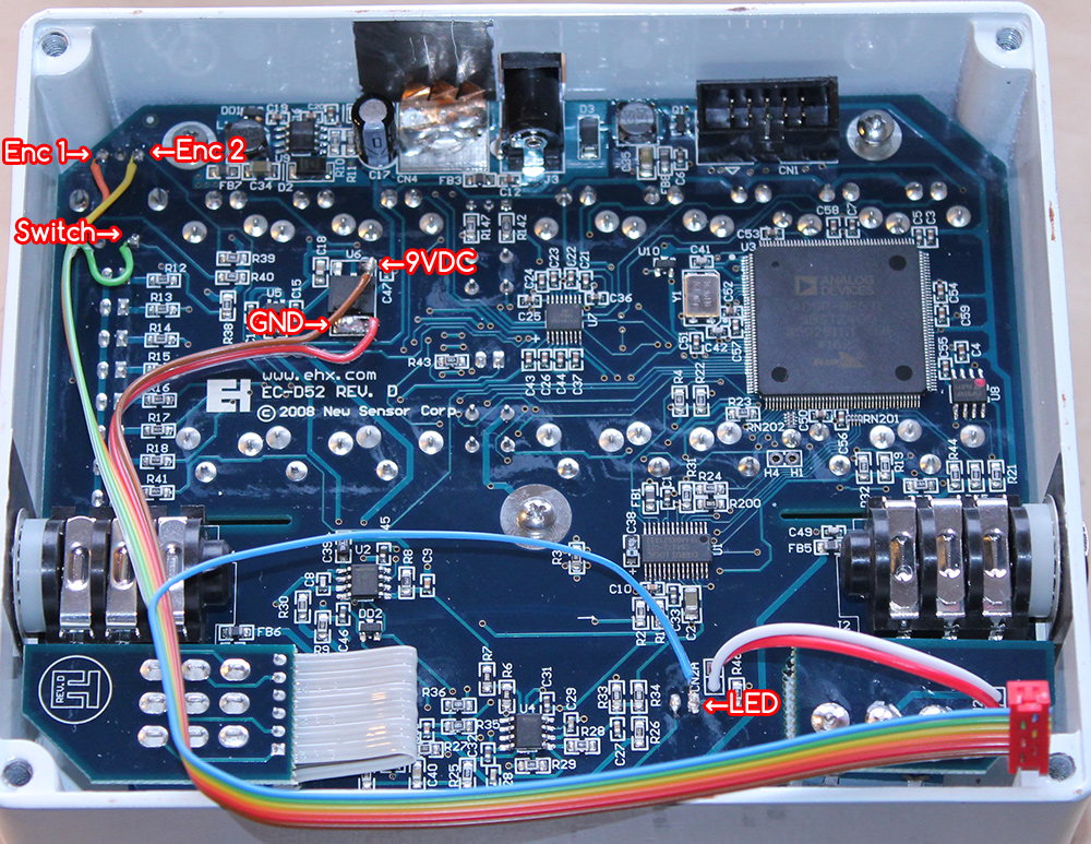 Solder the six conductors (How to install MIDI module into POG2: 1 ...