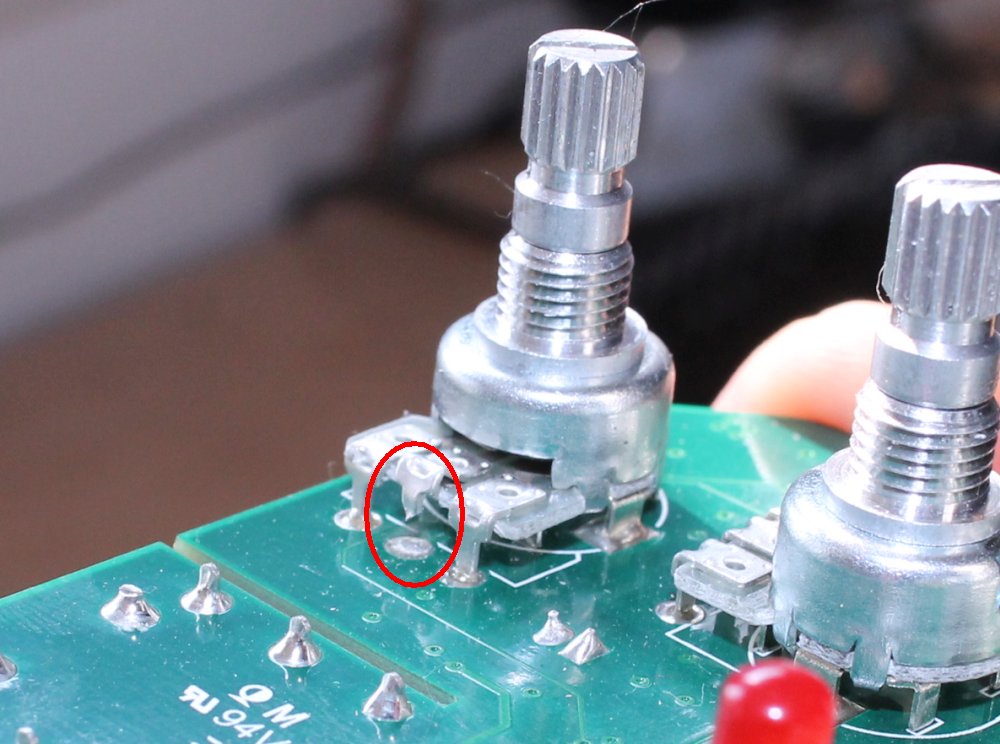 4) Potentiometers (How to install MIDI module in EHX x9 pedals)
