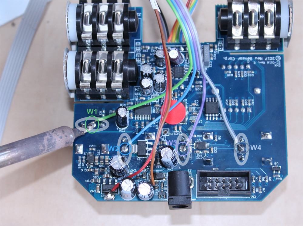4) Potentiometers (How to install MIDI module in EHX x9 pedals)