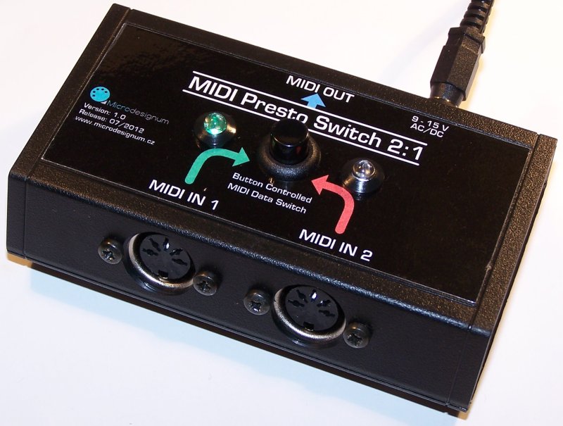 Přepínač MIDI vstupů Presto Switch