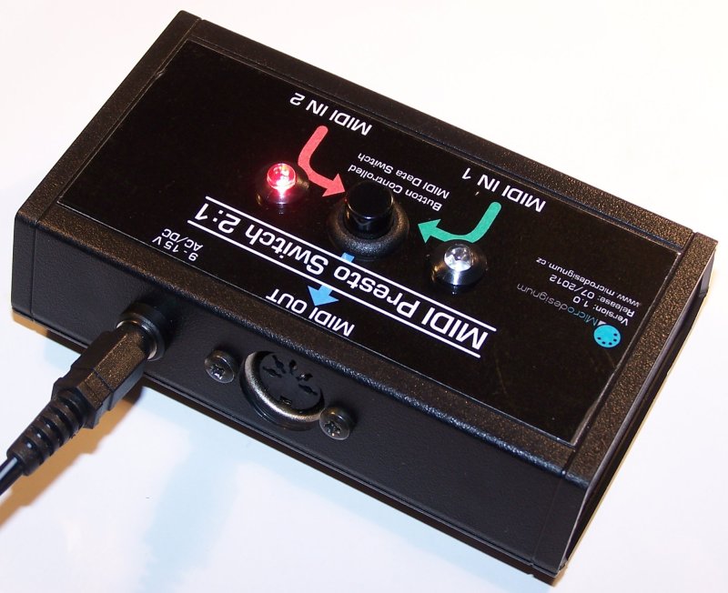 Přepínač MIDI vstupů Presto Switch