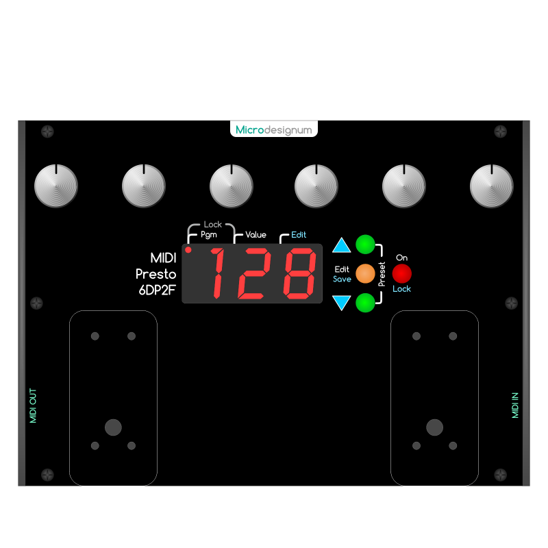 Universal MIDI module for guitar pedals with 6 digital potentiometers ...